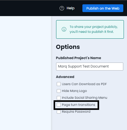 Page flip animations