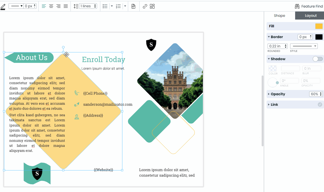 Edit and format shapes