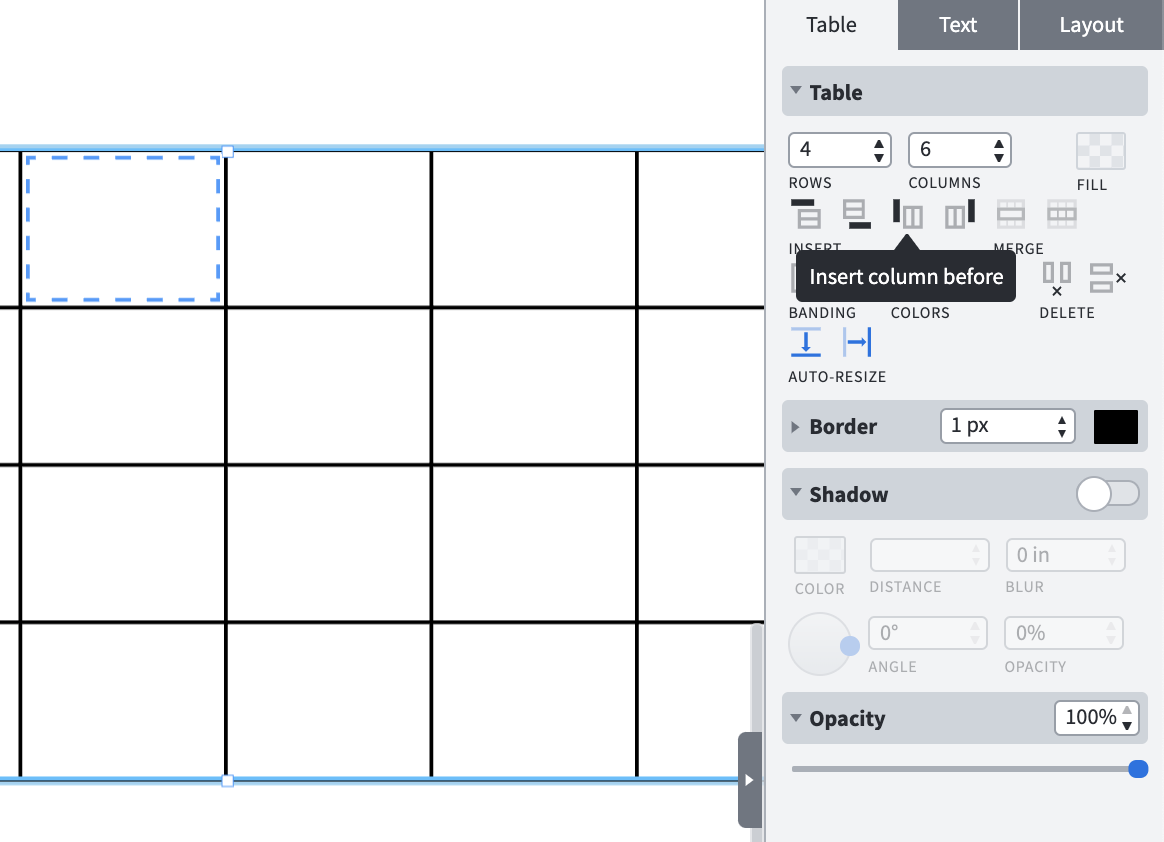 Edit and format tables