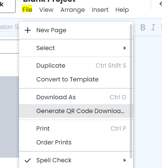Create a QR code to your document