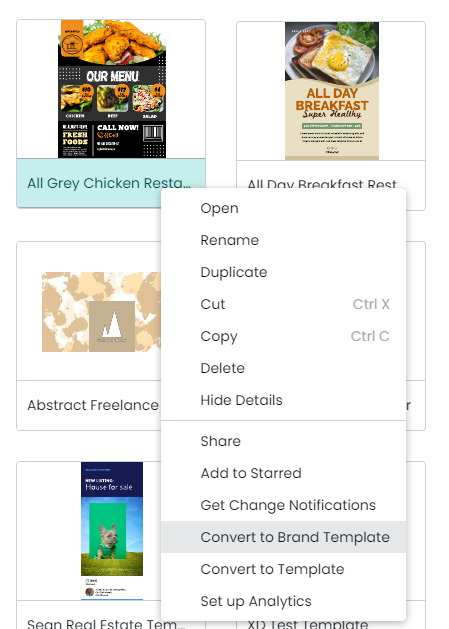 Setting up template categories and filters