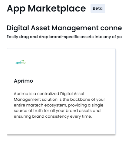 How to Integrate with Aprimo